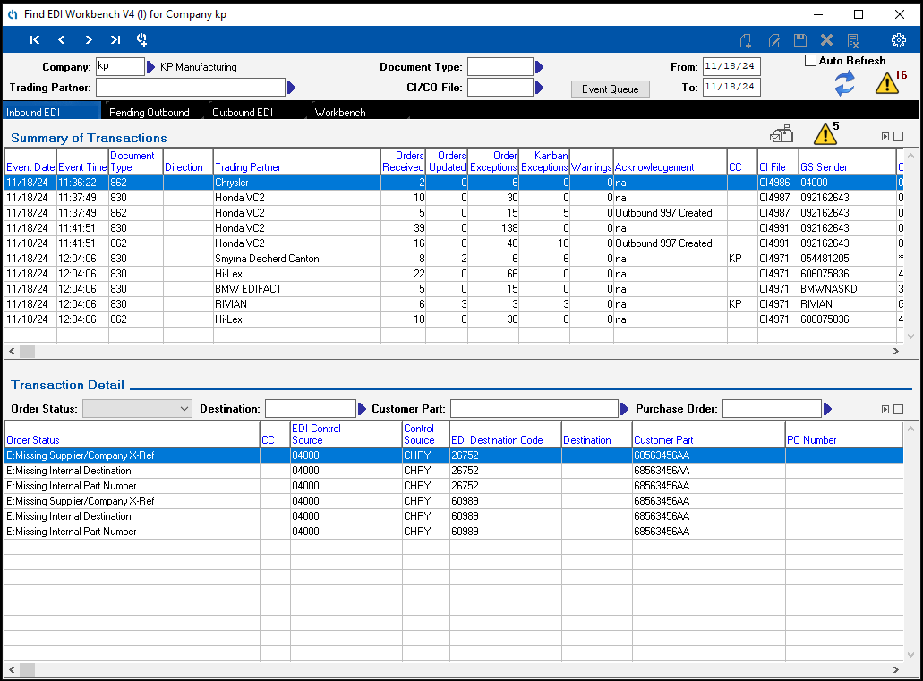 AIM Vision’s EDI Workbench for Automotive Suppliers